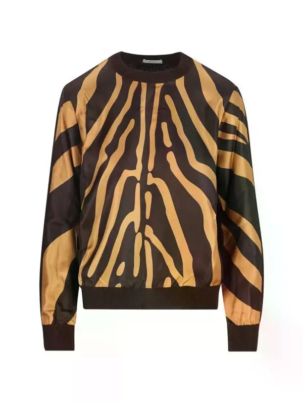 FERRAGAMO Animal-print Sweater - Brown