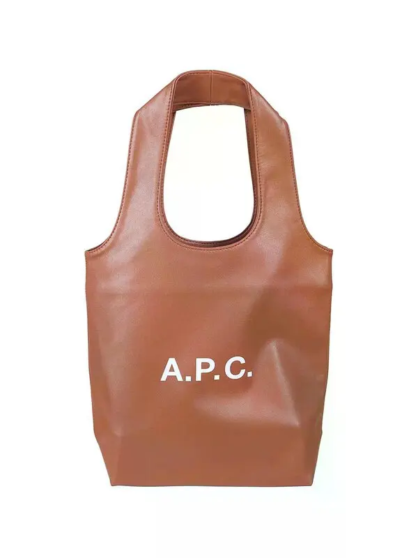 A.p.c. Small Ninon Logo-detail Tote Bag - Brown