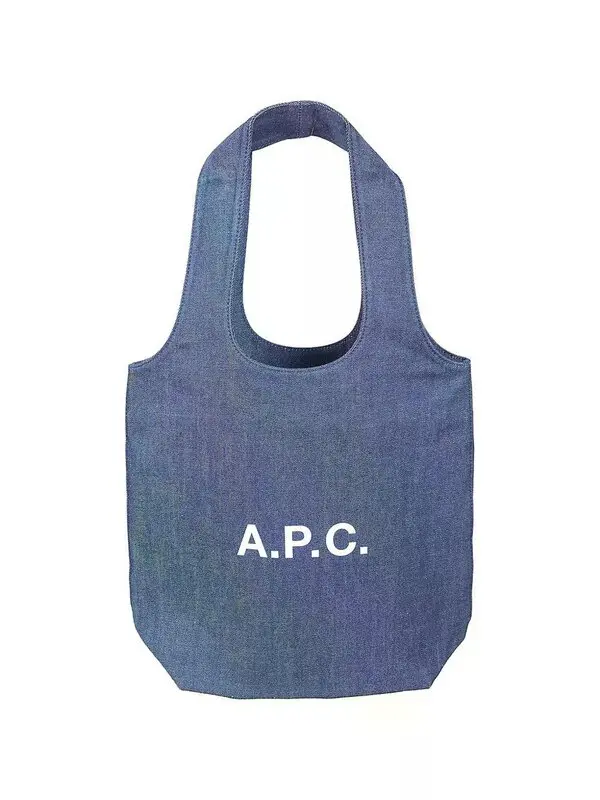 A.p.c. Ninon Printed Denim Tote Bag - Blue