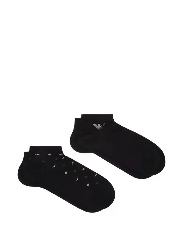 Emporio Armani Logo-print Socks - Black