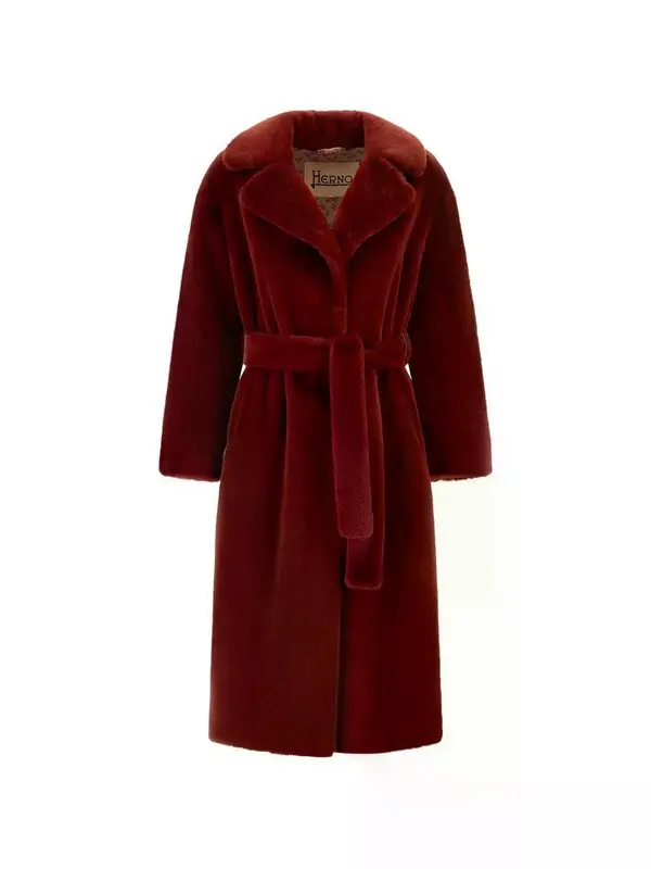 Herno Belted Coat - Red