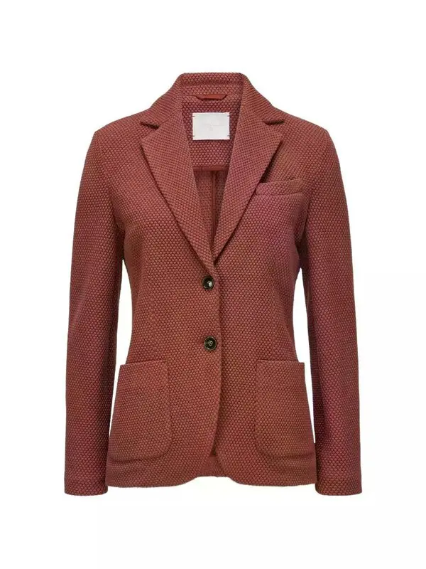 CIRCOLO 1901 Textured Notched Blazer - Brown