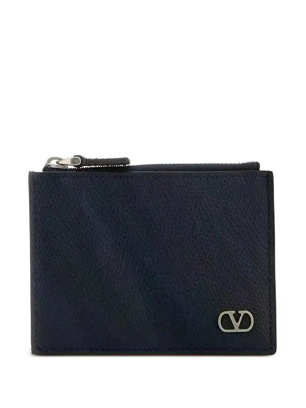 Valentino Garavani Vlogo Signature Zip Wallet - Blue