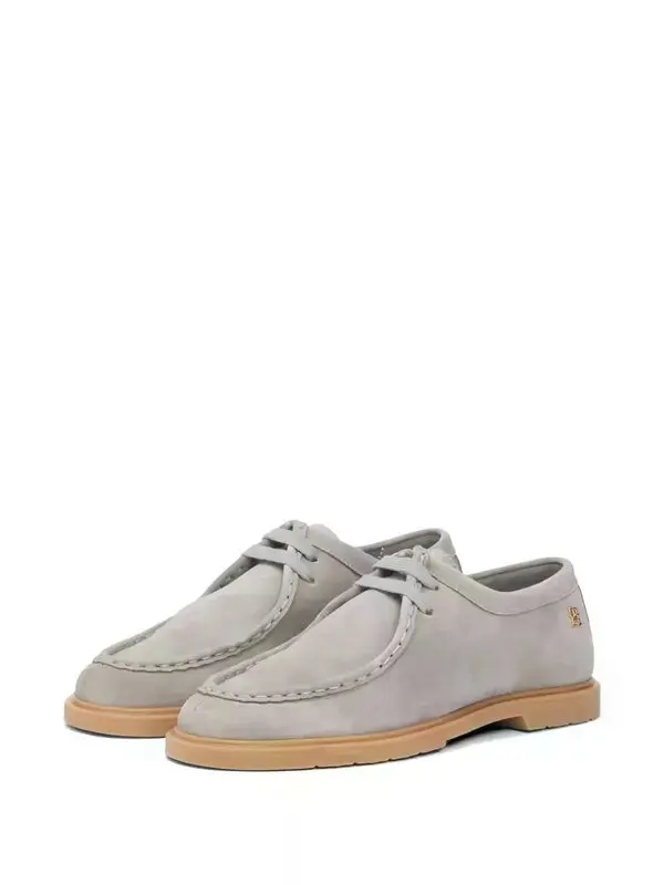 Tommy Hilfiger Logo Lace-up Flat Shoes - Grey