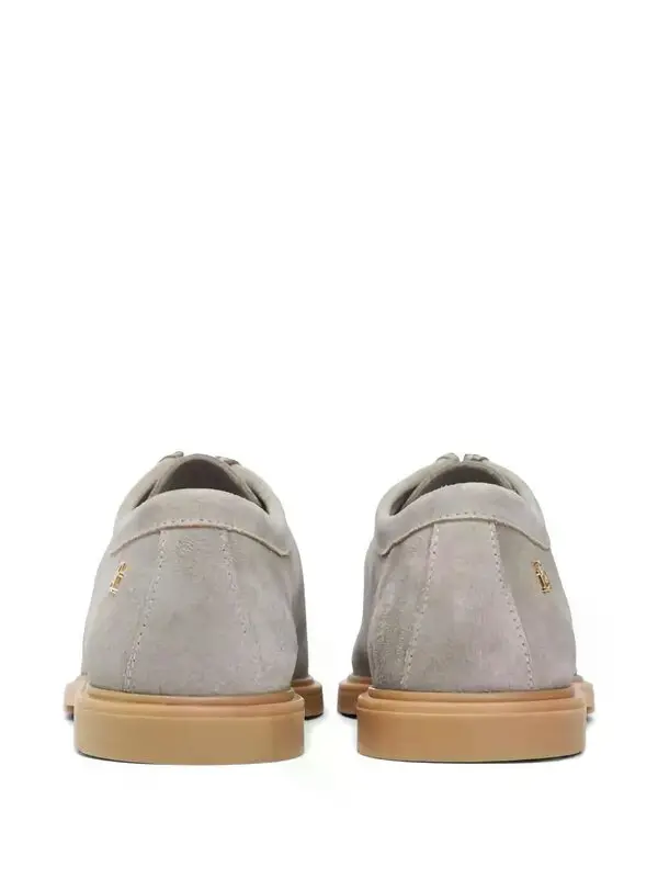 Tommy Hilfiger Logo Lace-up Flat Shoes - Grey