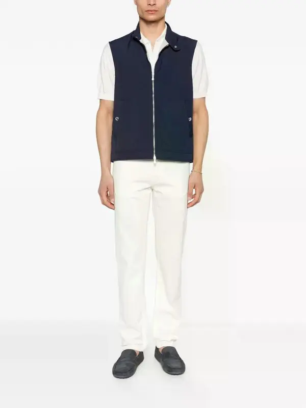 Eleventy Zip Gilet - Blue