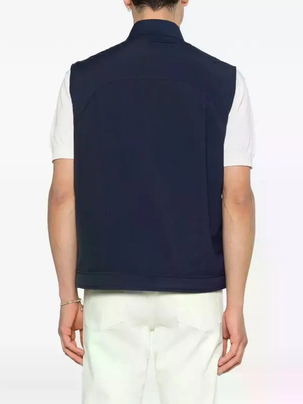 Eleventy Zip Gilet - Blue