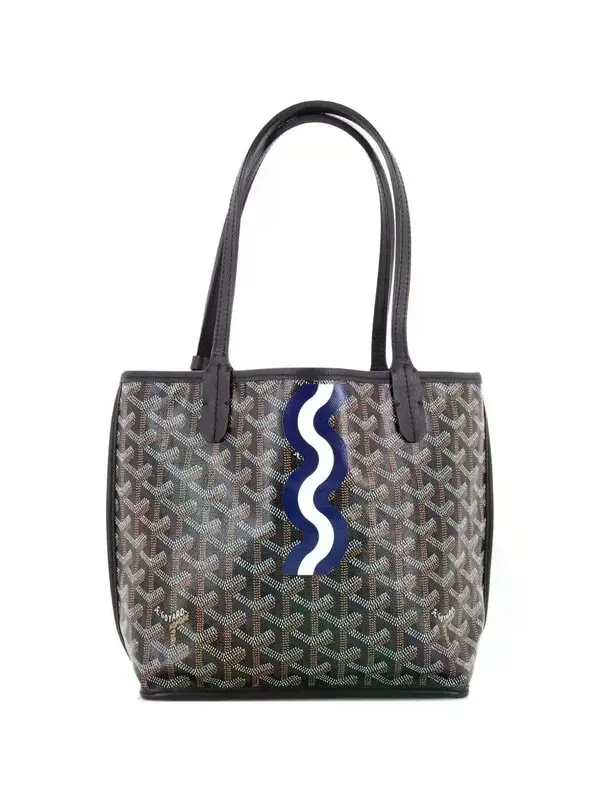 Goyard Anjou Reversible Printed Coated Canvas Mini Tote Bag - Black