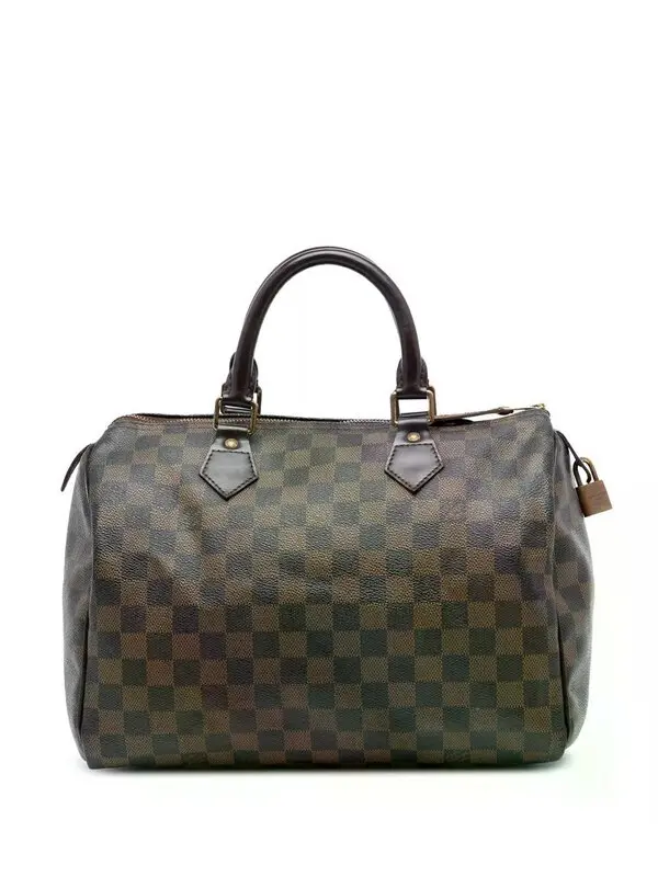 LOUIS VUITTON 2007 Damier Ebene Speedy 30 Boston Bag - Brown