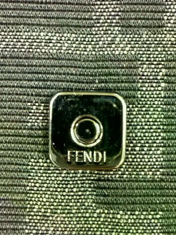 Fendi Zucca Canvas Convertible Baguette Pouch Crossbody Bag
