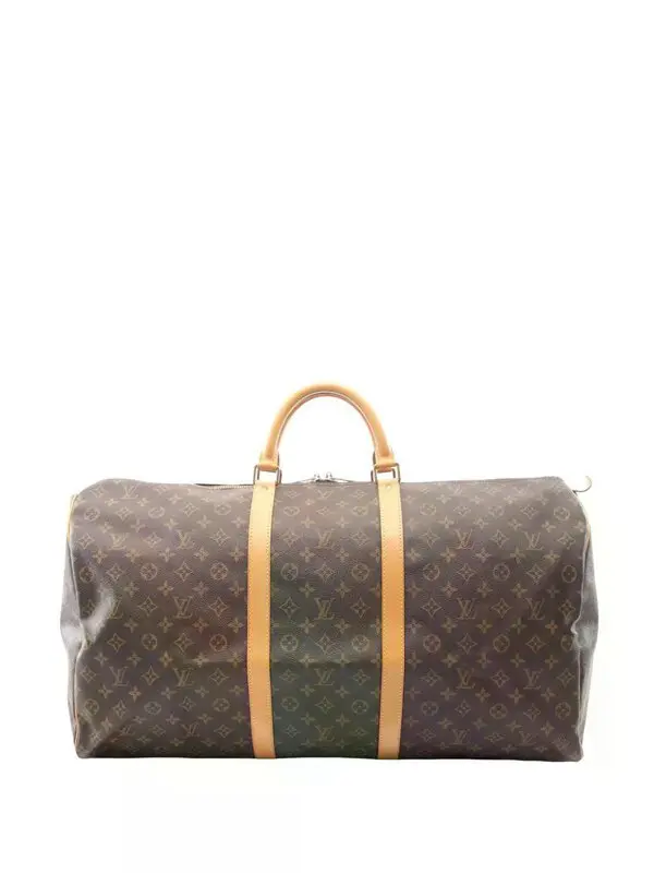 LOUIS VUITTON 1996 Monogram Keepall 60 Travel Bag - Brown