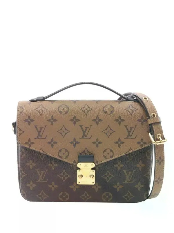 LOUIS VUITTON 2020 Monogram Reverse Pochette Metis Satchel - Brown