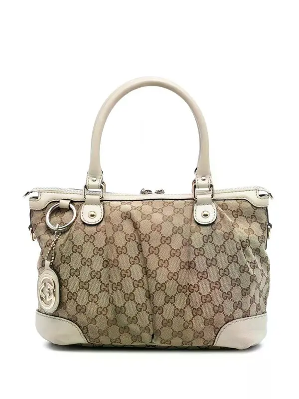 Gucci 2016-2025 Gg Canvas Sukey Satchel - Brown