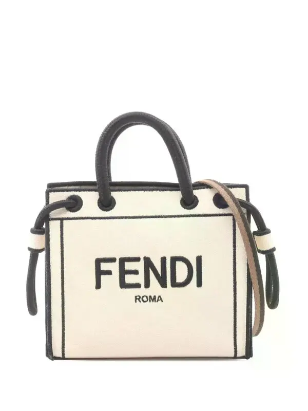 Fendi 2010-2025 Canvas Roma Tote Bag - Brown