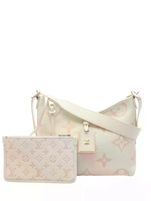 LOUIS VUITTON 2021-2025 Monogram Empreinte Carryall Pm Satchel - White