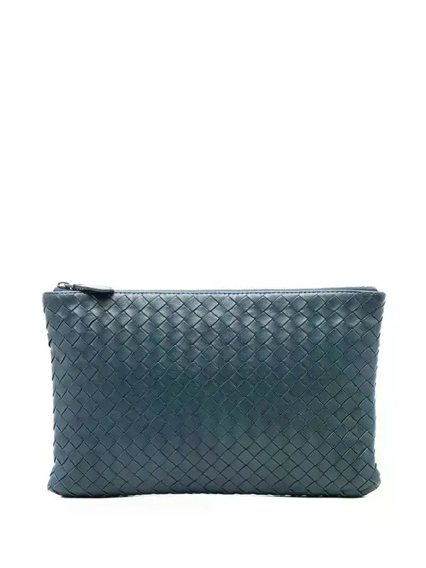 Bottega Veneta 2012-2026 Nappa Intrecciato Clutch - Blue