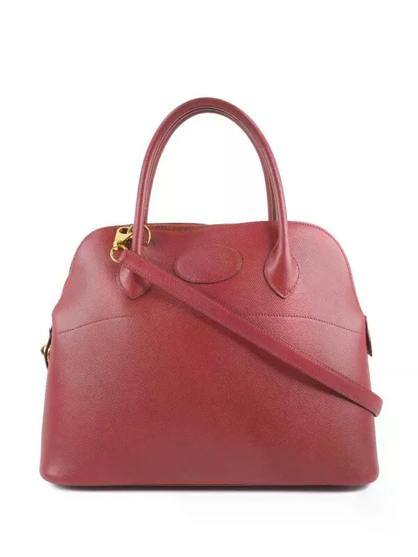 Hermès 1995 Courchevel Bolide 31 Satchel - Red