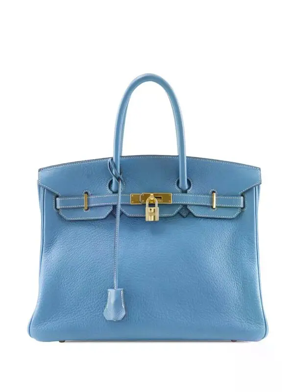 Hermès 2003 Clemence Birkin Retourne 35 Handbag - Blue