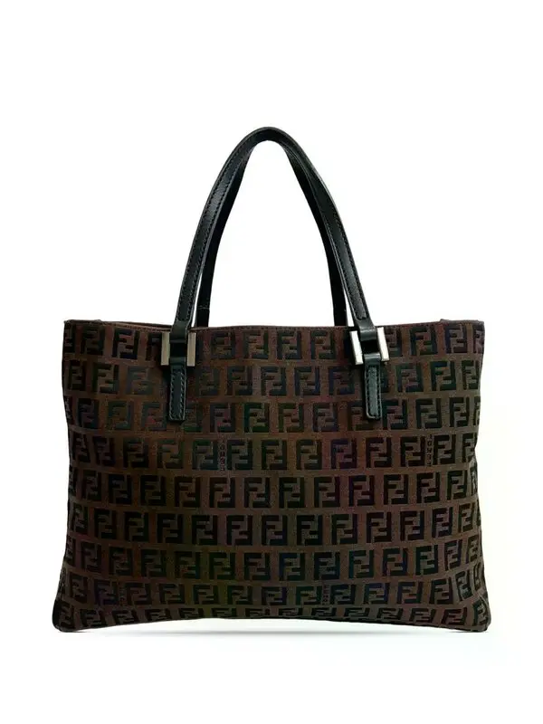 Fendi 2000-2010 Zucchino Canvas Tote Bag - Brown