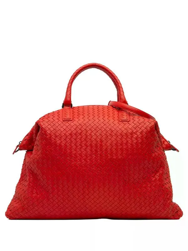 Bottega Veneta 2012-2026 Maxi Nappa Intrecciato Convertible Tote Travel Bag - Orange