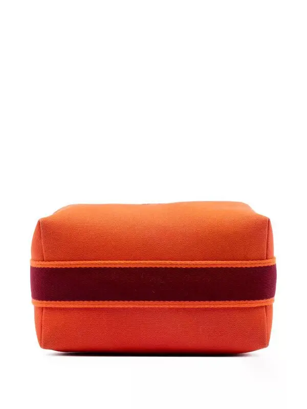 Hermès Toile Bride A Brac Case Vanity Bag - Orange