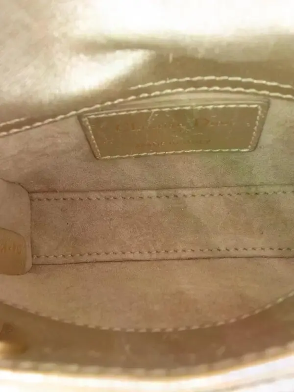 Dior 2021 Micro Metallic Lady Satchel - Gold