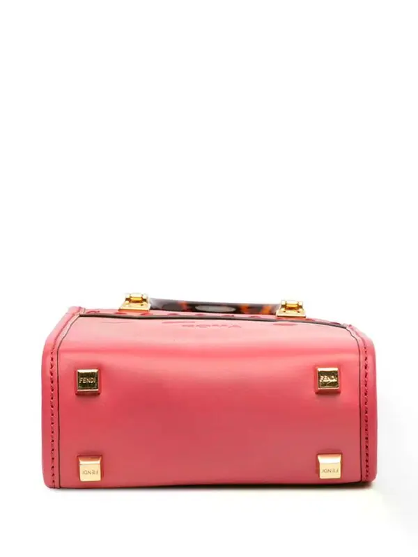 Fendi Mini Leather Sunshine Shopper Tote Satchel - Pink