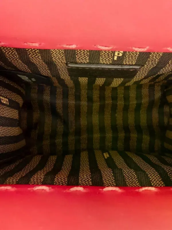 Fendi Mini Leather Sunshine Shopper Tote Satchel - Pink