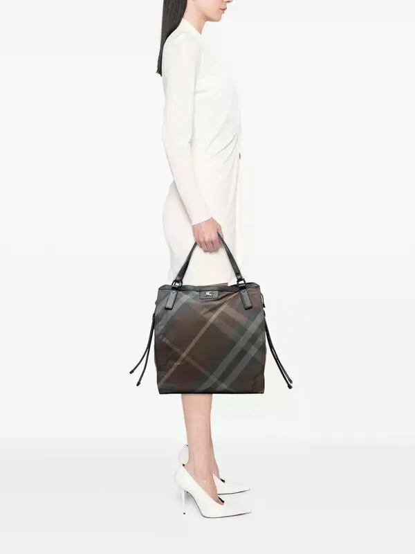 Burberry Supernova Check Nylon Buckleigh Tote