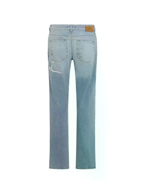Amiri Distressed Signature Jeans - Blue
