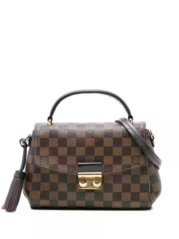 LOUIS VUITTON 2016 Damier Ebene Croisette Satchel - Brown