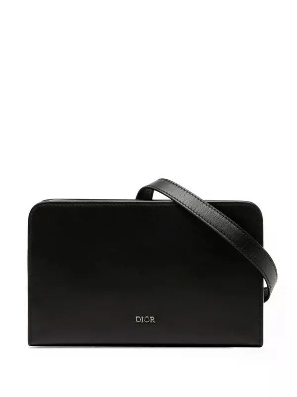 Dior 2020 Leather Dial Ultra Pouch Messenger Bag Crossbody Bag - Black