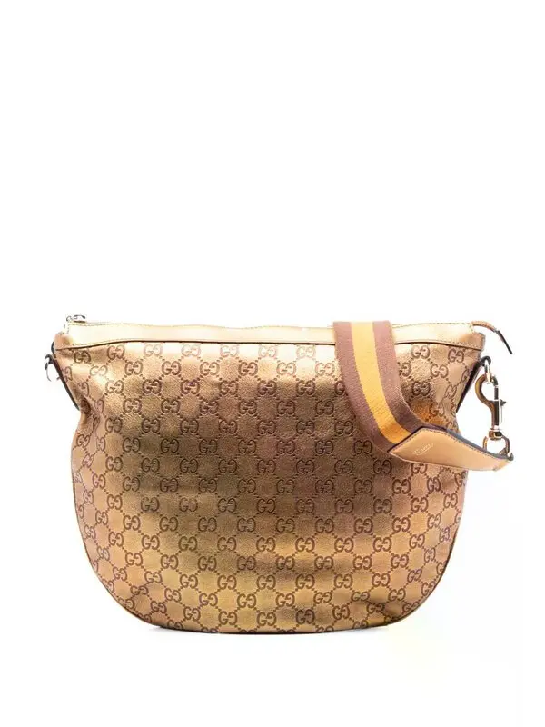 Gucci 2000-2015 Guccissima Web Hobo Bag - Gold