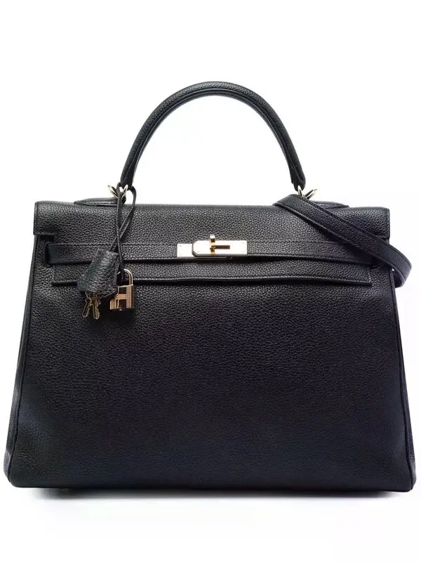 Hermès 2013 Togo Kelly Ii Retourne 35 Satchel - Black
