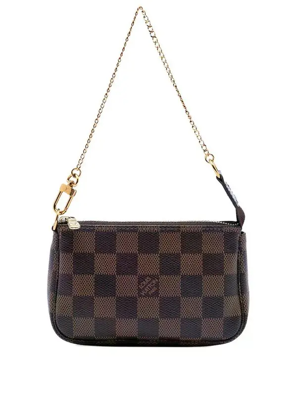 LOUIS VUITTON 2020 Damier Ebene Mini Pochette Accessoires Handbag - Brown