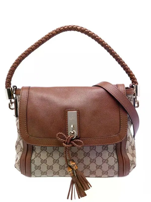Gucci 2016-2026 Gg Canvas Bella Flap Satchel - Brown