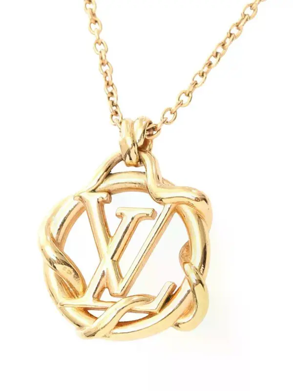LOUIS VUITTON 2019 Plated Garden Louise Necklace Costume Necklace - Gold