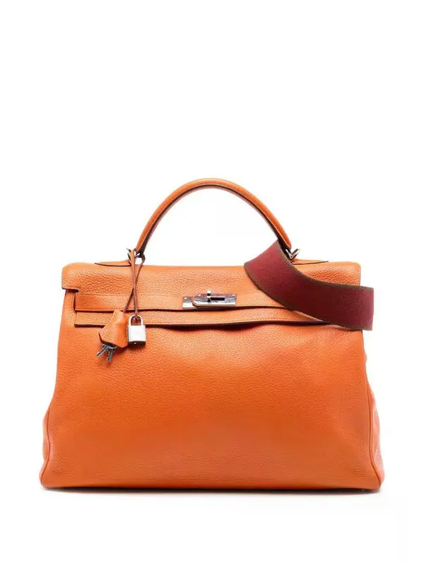 Hermès 2010 Togo Kelly Ii Retourne 40 Satchel - Orange