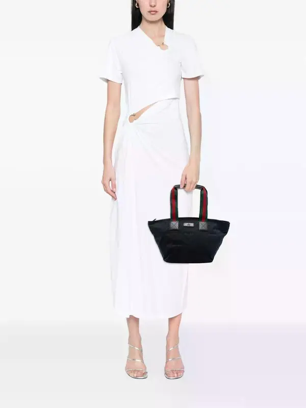Gucci Gg Canvas Web Tote Bag