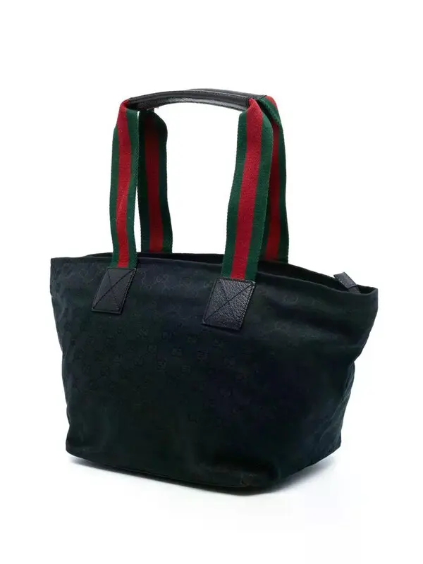 Gucci Gg Canvas Web Tote Bag