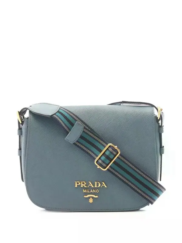 Prada 2010-2025 Saffiano Crossbody Bag - Green