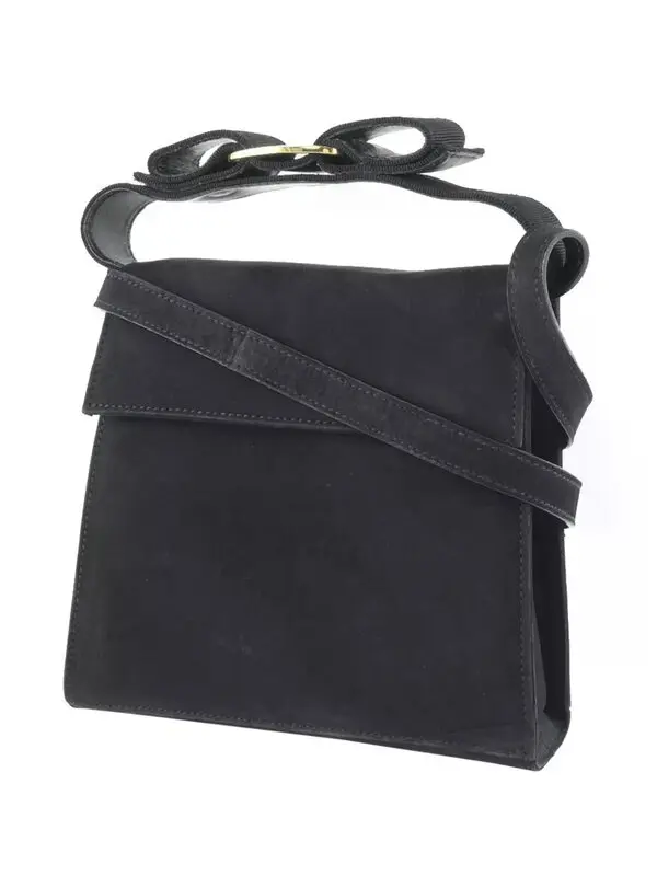 FERRAGAMO Suede Vara Bow Top Handle Satchel