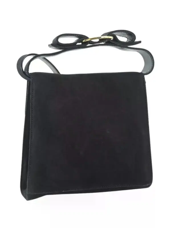 FERRAGAMO Suede Vara Bow Top Handle Satchel