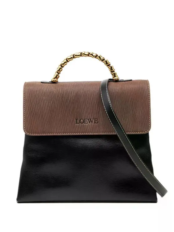 Loewe 2000-2025 Leather Velazquez Twist Satchel - Black