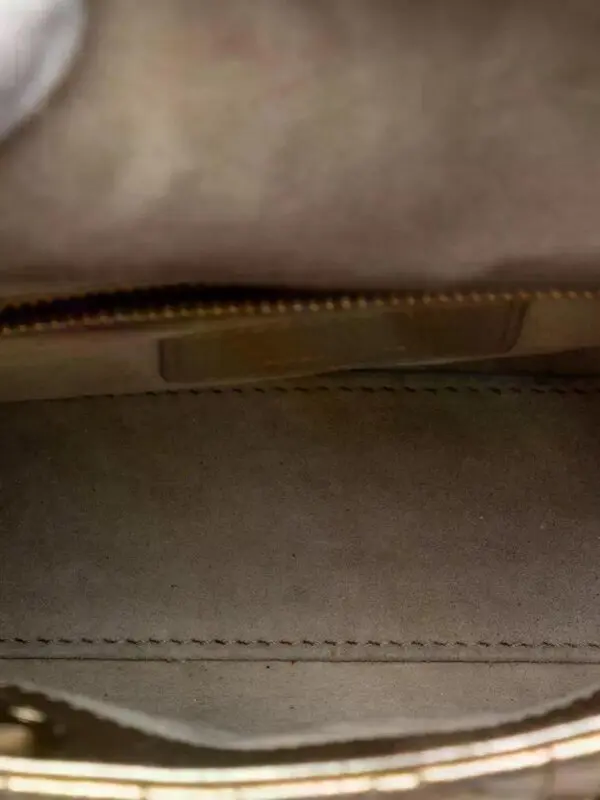 Dior 2018 Mini Lambskin Cannage Lady Satchel - Gold