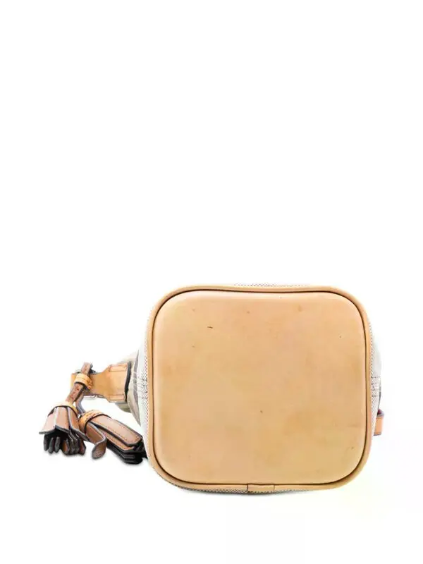 Burberry Mini Mega Check Ashby Tassel Bucket Bag - Brown