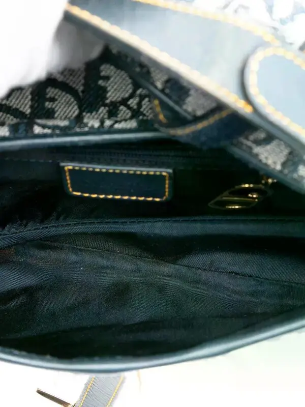 Dior 2001 Oblique Canvas Saddle Shoulder Bag