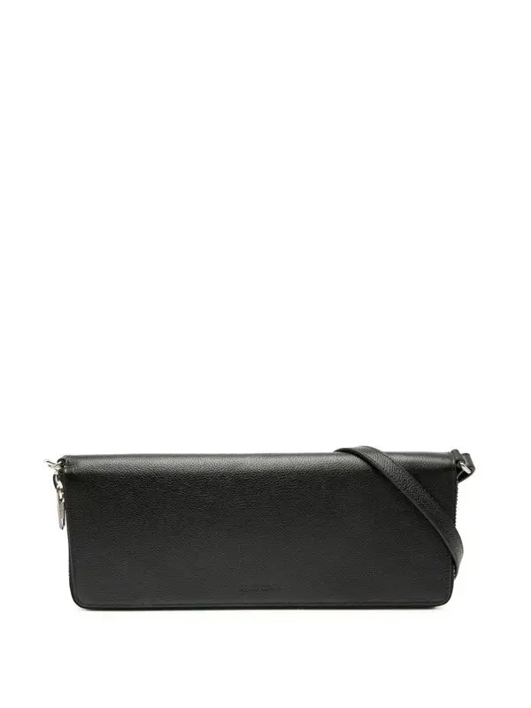 Balenciaga 2021 Leather Leash Clutch Shoulder Bag - Black