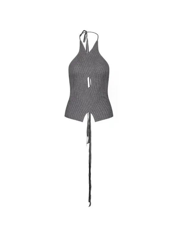 SRVC STUDIO Halterneck Tank Top - Grey