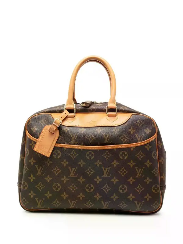 LOUIS VUITTON 2001 Monogram Deauville Handbag - Brown